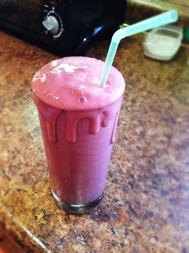 Raspberry Red Velvet Protein Shake - Mouthwatering Motivation