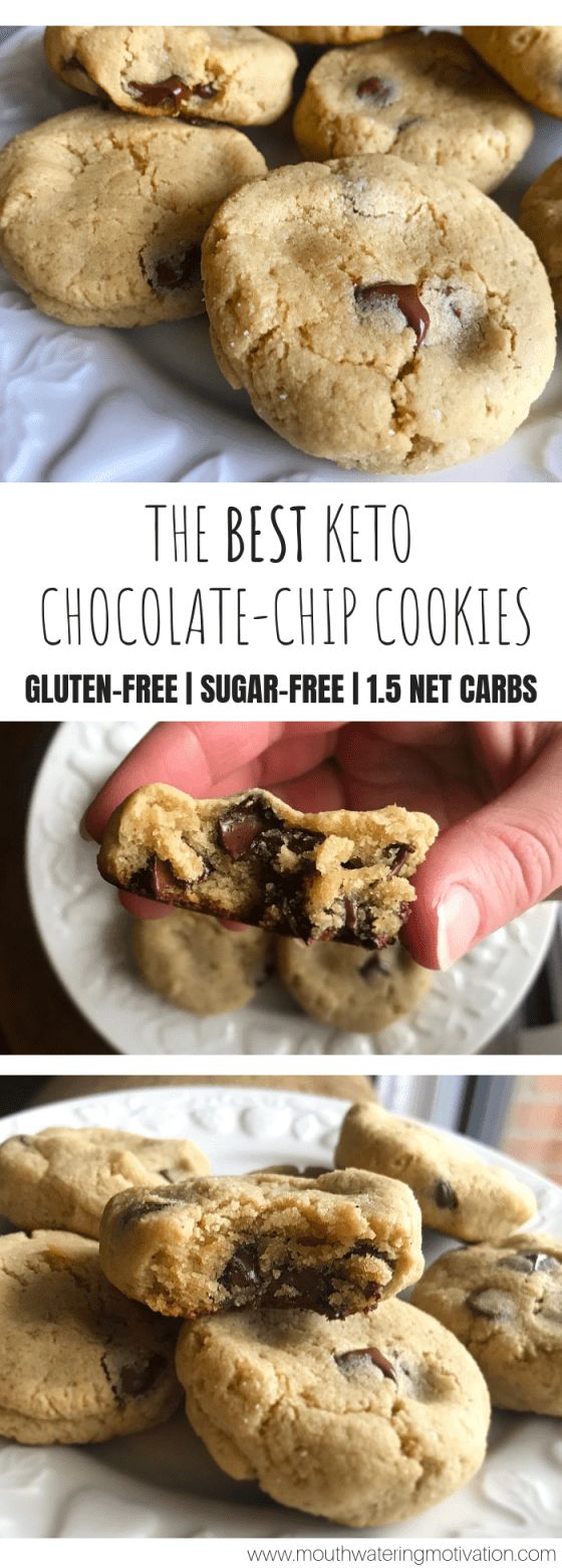 Chewy Keto Chocolate Chip Cookies - Mouthwatering Motivation