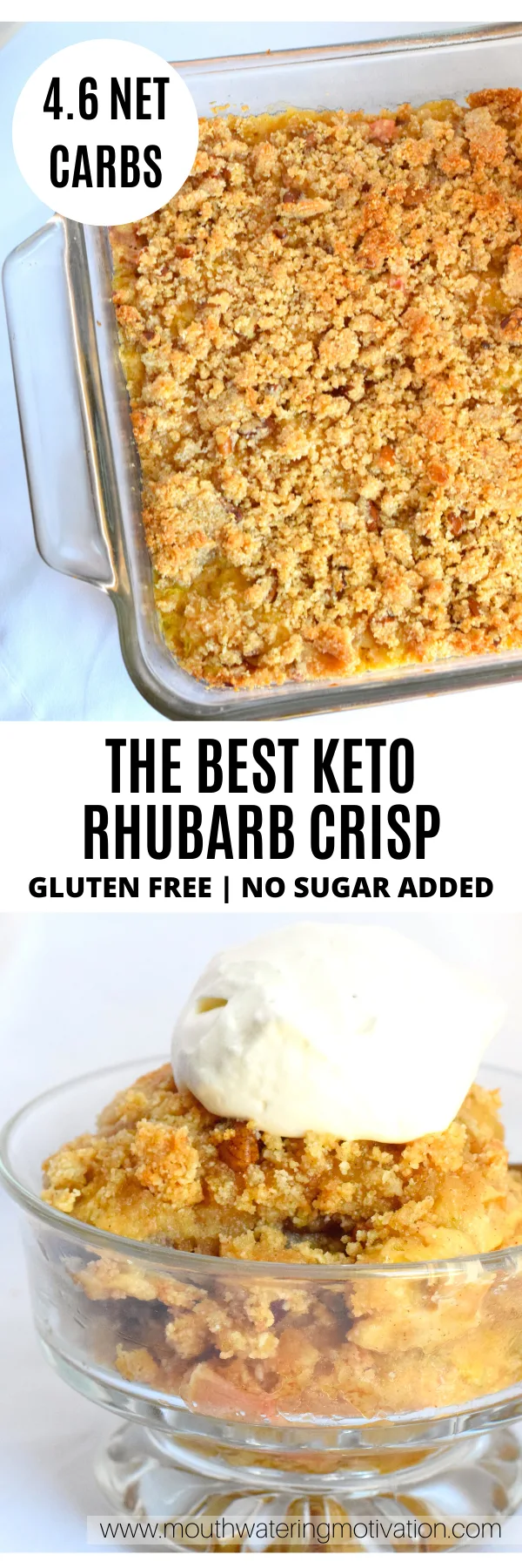 The Best Keto Rhubarb Crisp - Mouthwatering Motivation