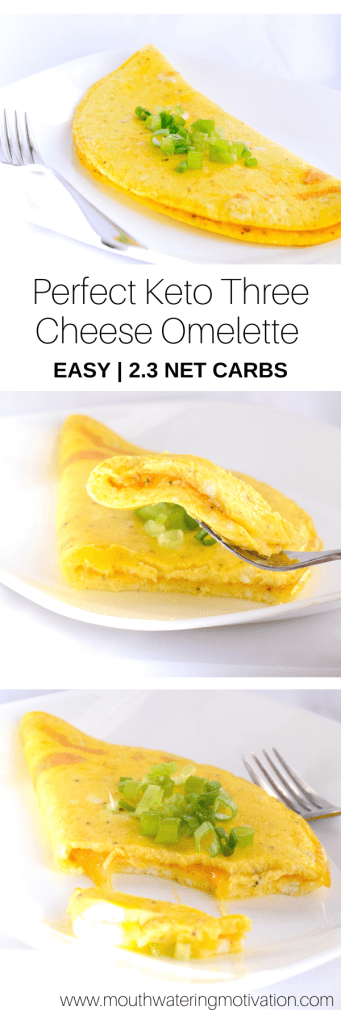 Keto Three Cheese Omelette - Mouthwatering Motivation