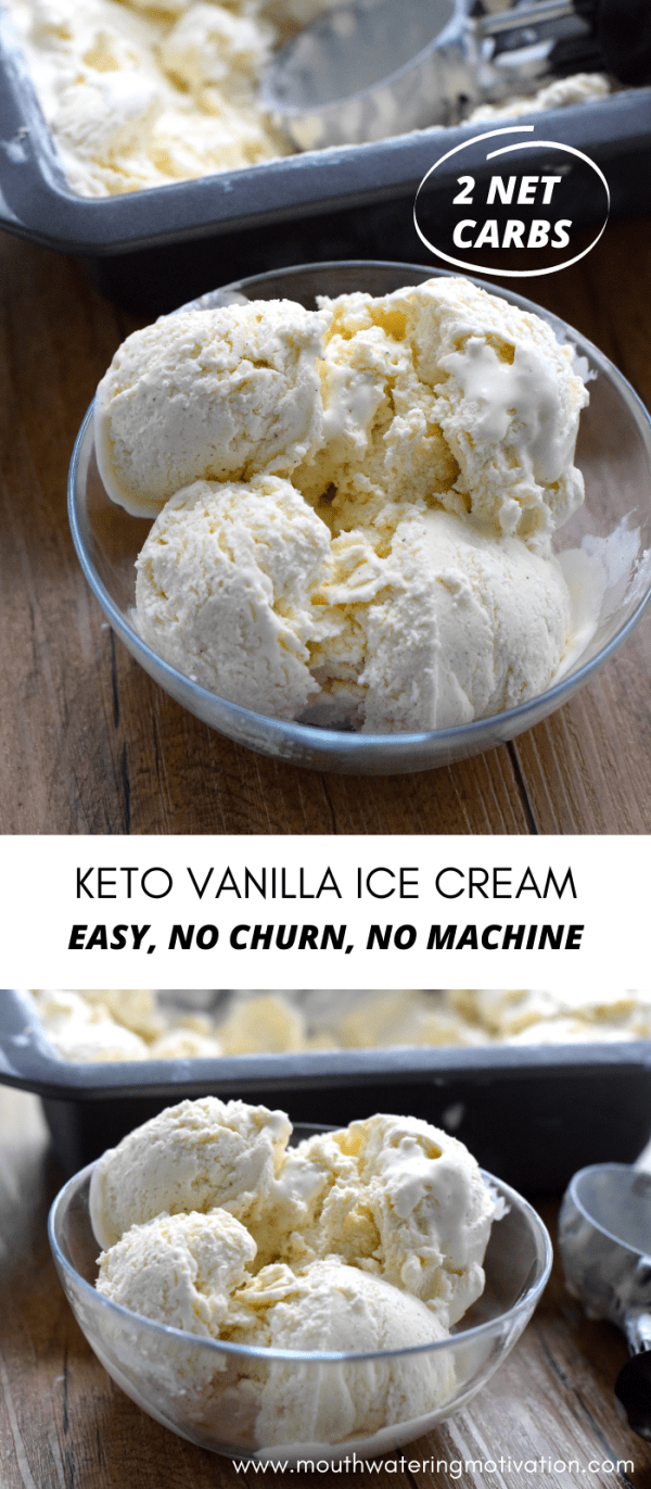 Easy Keto Vanilla Ice Cream (No Churn) - Mouthwatering Motivation